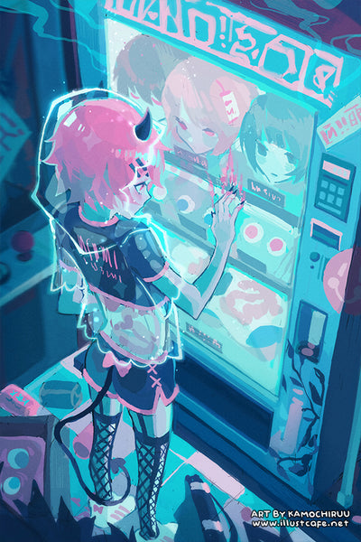 Vending Machine Poster [Kamochiruu] – IllustCafe