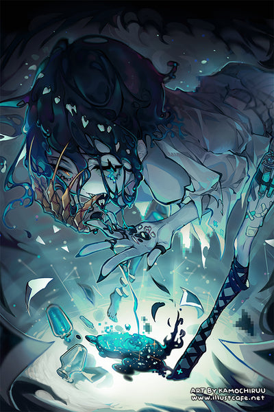 Drip Drop Poster [Kamochiruu] – IllustCafe