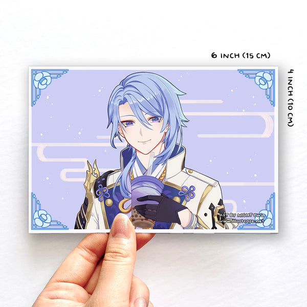 Genshin Ayato Postcard [Night Owl] – IllustCafe