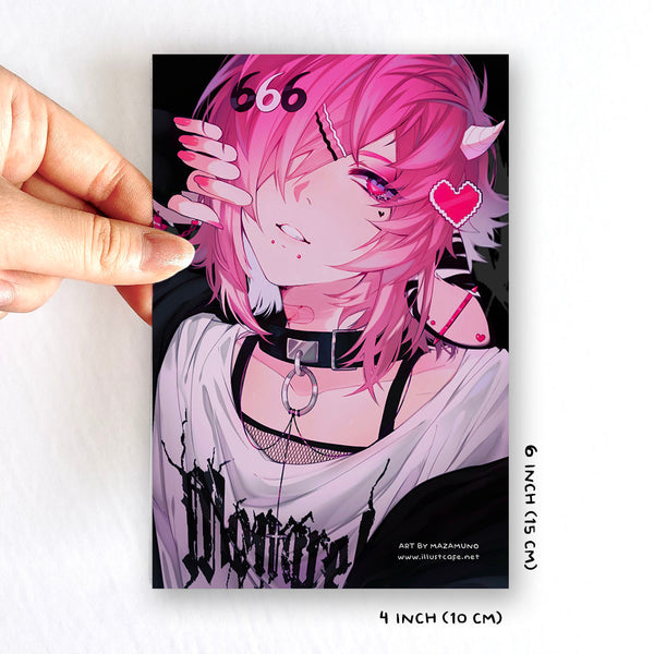 Goth Devil Mongrel Postcard [Mazamuno] – IllustCafe