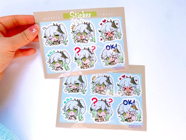 Nahida Sticker Sheet GENSHIN IMPACT [Kamochiruu] – IllustCafe