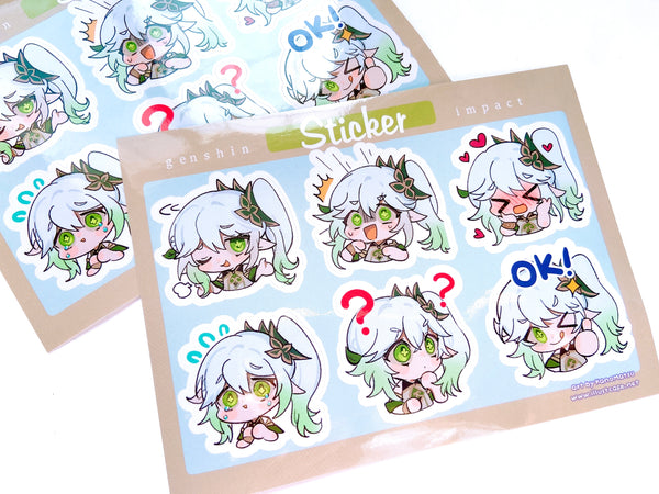 Nahida Sticker Sheet GENSHIN IMPACT [Kamochiruu] – IllustCafe