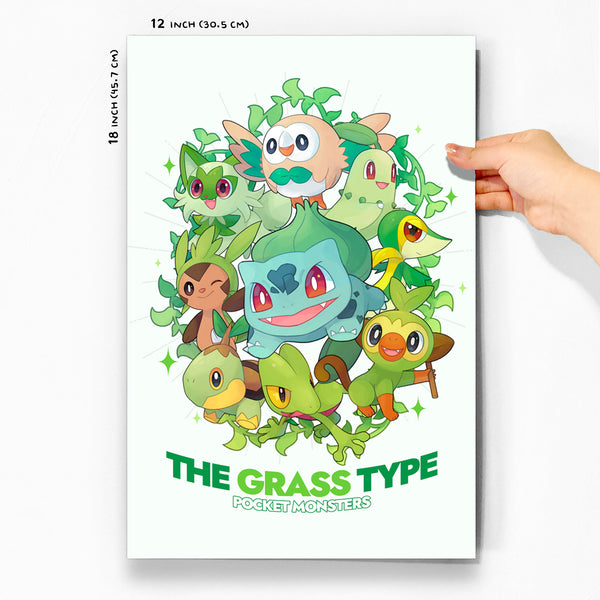 Grass Starter Pokemon Poster [Riyumii] – IllustCafe