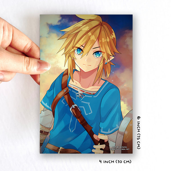 TLOZ: Breath of the Wild Link Postcard [Riyumii] – IllustCafe